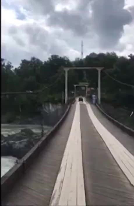 Guy falls from quad on a bridge and disappears - Meme by schizoidman ...