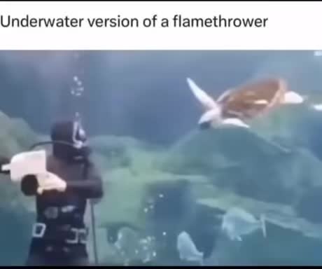 Underwater version of a flamethrower - Meme by Dhoxer :) Memedroid