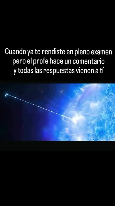 Ya estaba rendido en el examen pero mi compa habló y se iluminó todo ...