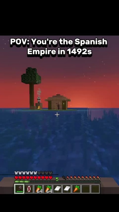 Spanish Empire in 1492 but it's Minecraft - Meme by riggicox :) Memedroid