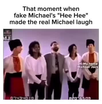Fake Hee Hee made real MJ laugh - Meme by blackbirdjay :) Memedroid