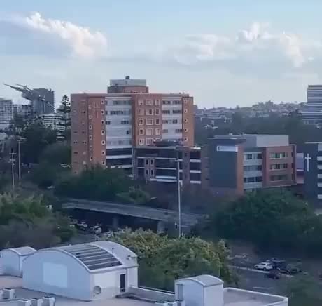 A C-17 flying in between of building & skyscrapers in Brisbane! - Meme ...