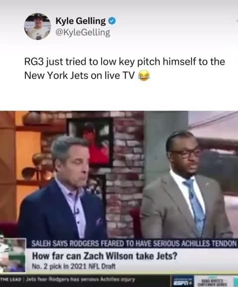 RG3 tried to pitch himself to the Jets on live TV - Meme by woowerse ...