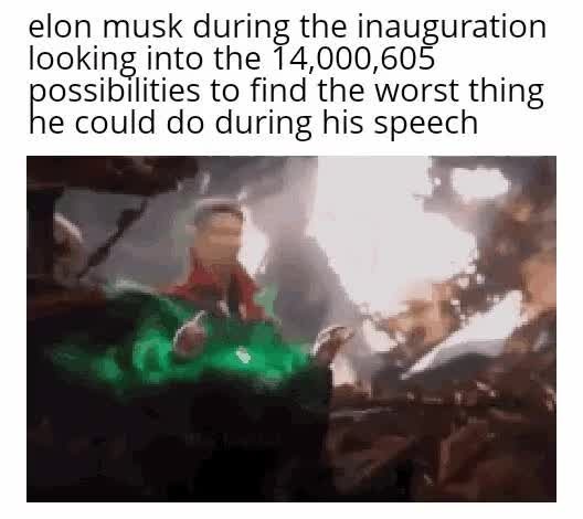 Elon inauguration speech meme - Meme by blackbirdjay :) Memedroid