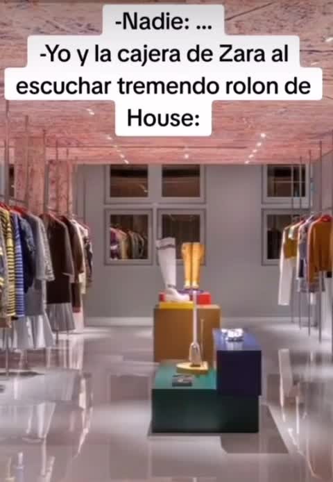 Buenos temones house se ponene en el Zara - Meme subido por verdedarwin ...