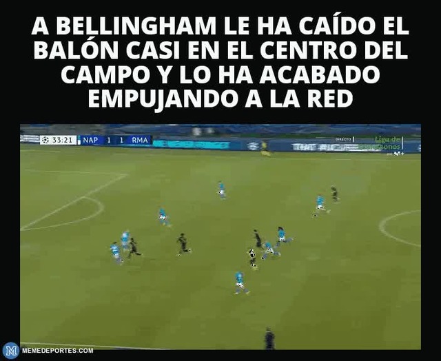 Meme de Bellingham en la Champions - Meme subido por sebas7u6 :) Memedroid