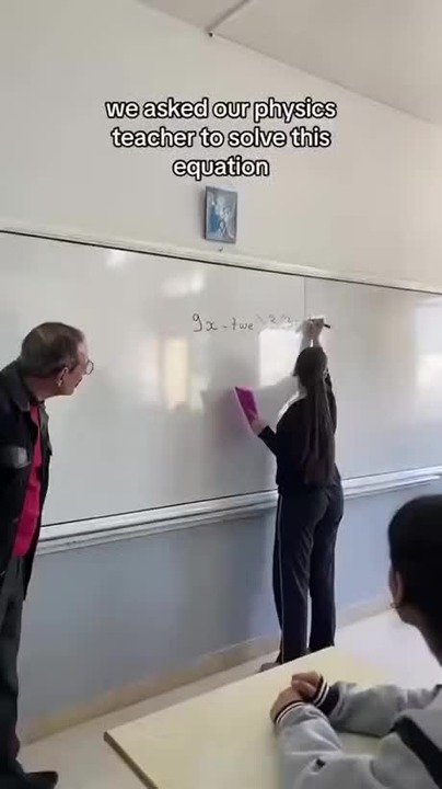 Physics teacher solve a equation made by their students - Meme by X03ax ...