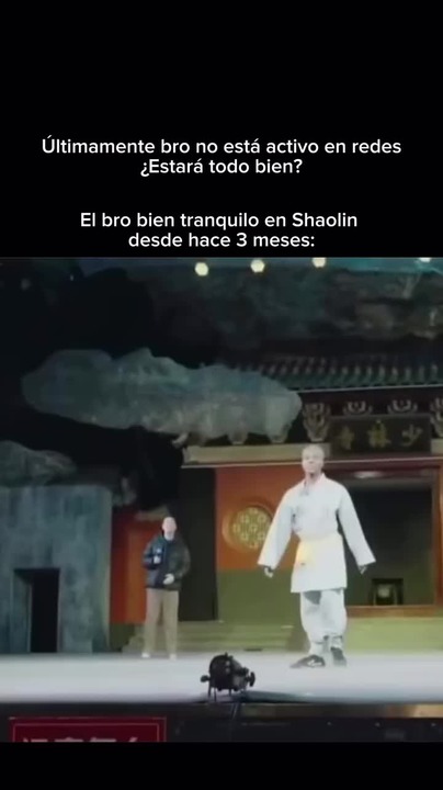 ese bro que no aparece en redes... está entrenando en Shaolin - Meme ...