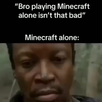Minecraft alone - Meme by CrispOfBaa :) Memedroid