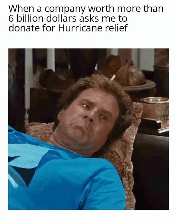 Hurricane relief donation meme - Meme by Westenriddle :) Memedroid
