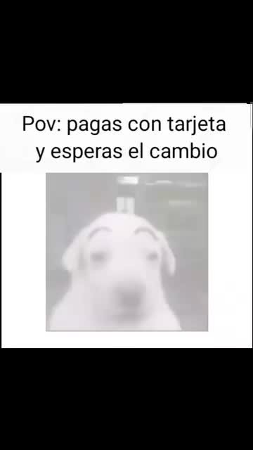 Pagas con tarjeta y esperas el cambio como si fuera efectivo - Meme ...