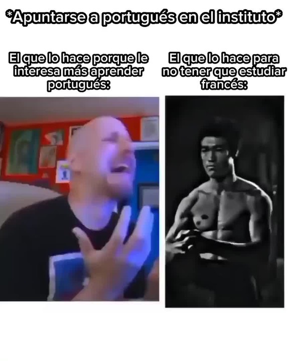 Apuntarse a portugués en el instituto - Meme subido por xWolfxZ ...