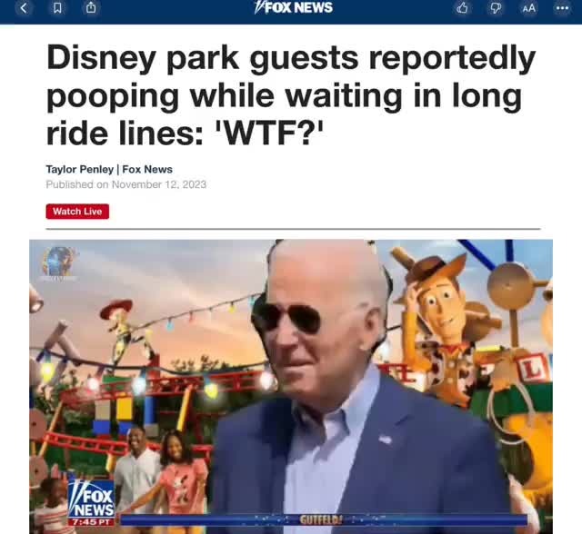 Disney park guests repotedly pooping while waiting in long ride lines ...